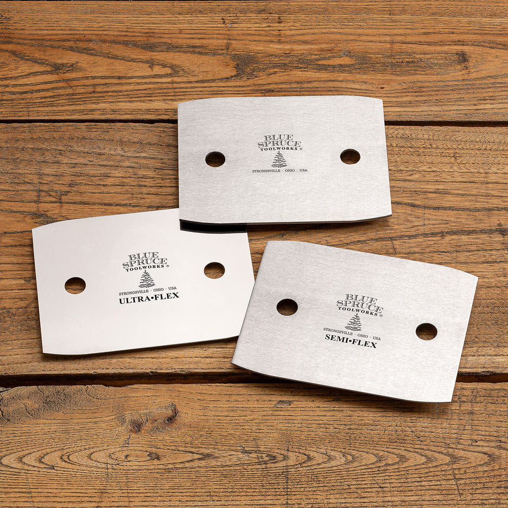Blue Spruce 4" Straight Card Scrapers | USA Made – Blue Spruce Toolworks