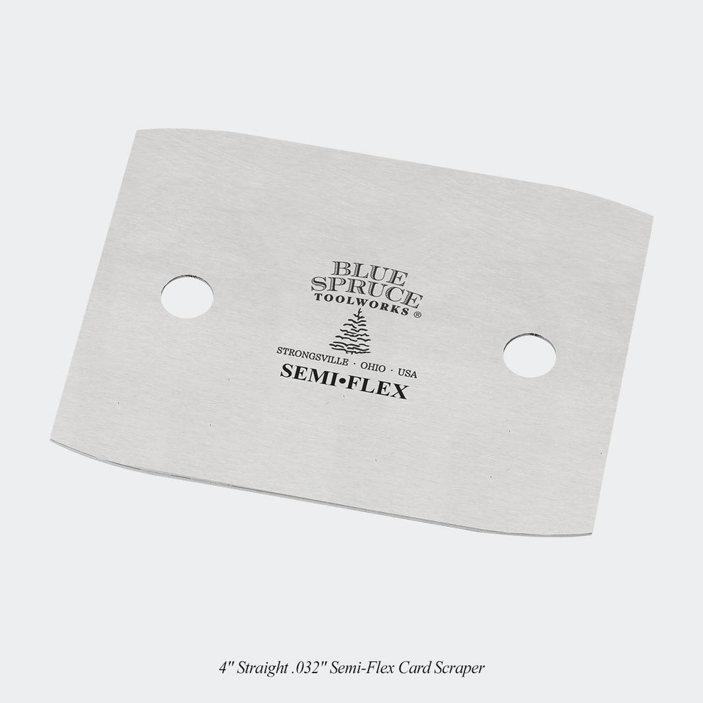Blue Spruce 4" Straight Card Scrapers | USA Made – Blue Spruce Toolworks