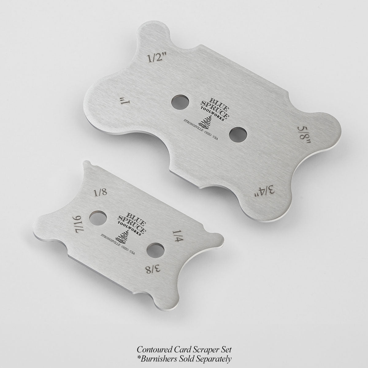 Blue Spruce Contour Card Scrapers | USA Made – Blue Spruce Toolworks