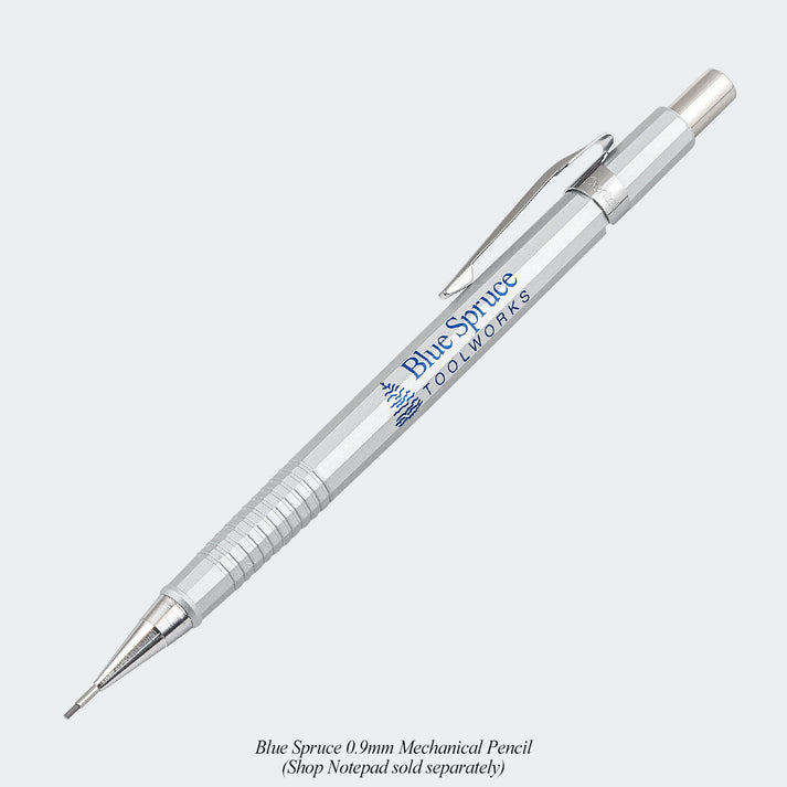 Shop Notepad and 0.9mm Mechanical Pencil – Blue Spruce Toolworks
