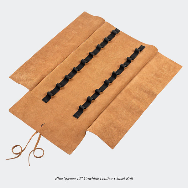 12” Cowhide Leather Chisel Roll – Blue Spruce Toolworks